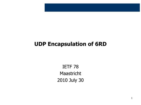 PPT UDP Encapsulation Of 6RD PowerPoint Presentation Free Download ID 3177789