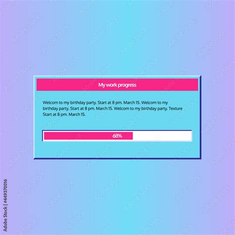 Old Computer Window System Message Alert Neon Window With Icon And Button In Classic Style UI