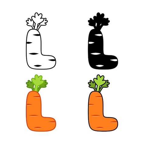 고립 된 플랫 스타일의 알파벳 L 프리미엄 벡터