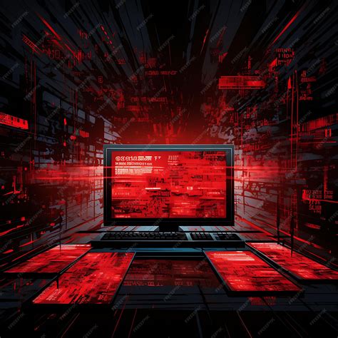 Premium Photo A Hackers Lair Frame Computer Code Cascading Down Sinister Red 2d Clipart Tshirt