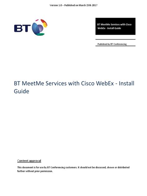 Bt Meetme Services With Cisco Webex Install Guide Pdf Windows Registry Installation
