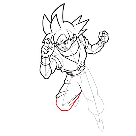 How To Draw Goku Super Saiyan God Step By Step SketchOk