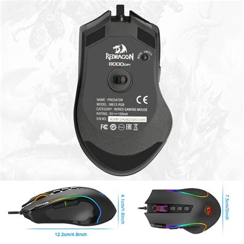 Redragon Predator M612 Usb Wired Rgb Gaming Mouse Grandado