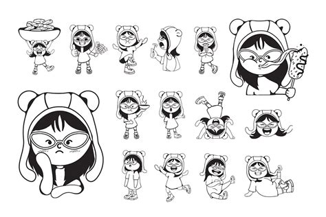 50 کاراکتر دختر بامزه برداری وکتور 🔥کد فایل 170745