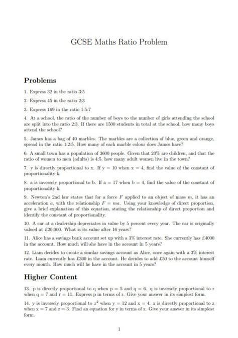 2024 Gcse Aqa Maths Topics 1 3 Revision Question Sheets Answers Pdf Format A4 Size