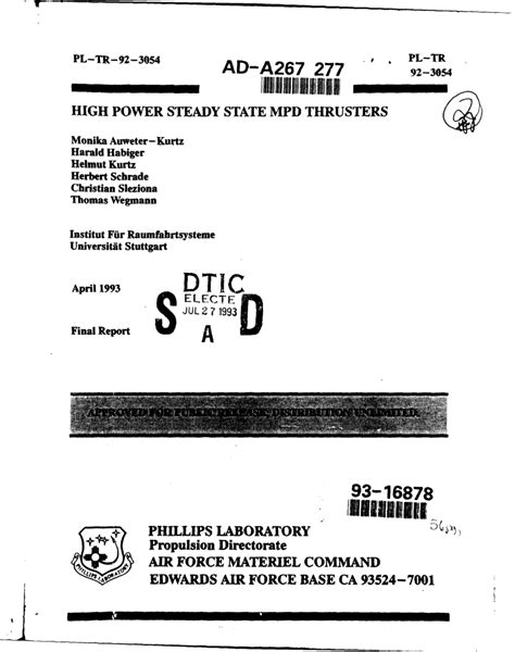 pdf high power steady state mpd thrusters