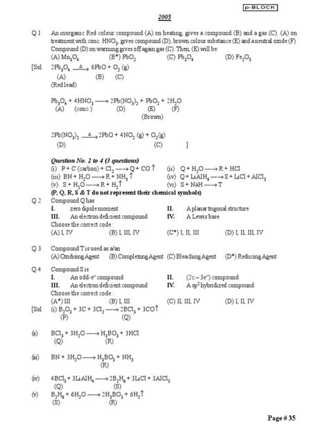 P Block Pdf Chemistry Chemical Substances