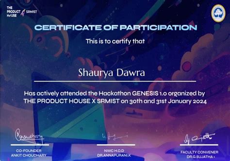 Shaurya Dawra On Linkedin Participated In Genesis10 Hackathonhad An