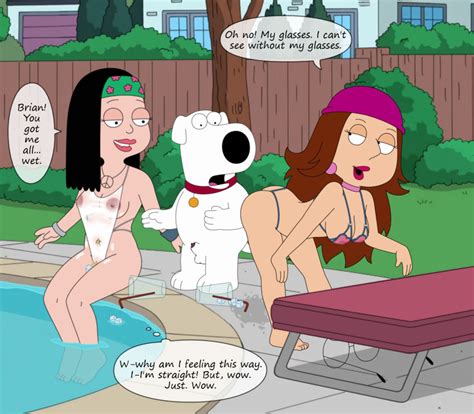 Rule 34 2girls American Dad Anthro Areolae Ass Bent Over Bikini Black