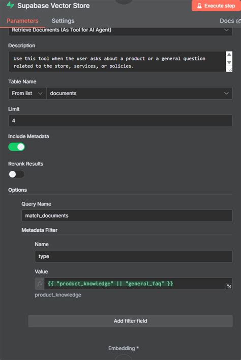 Supabase Vector Store Logical Or On Metadata Filter Questions N8n