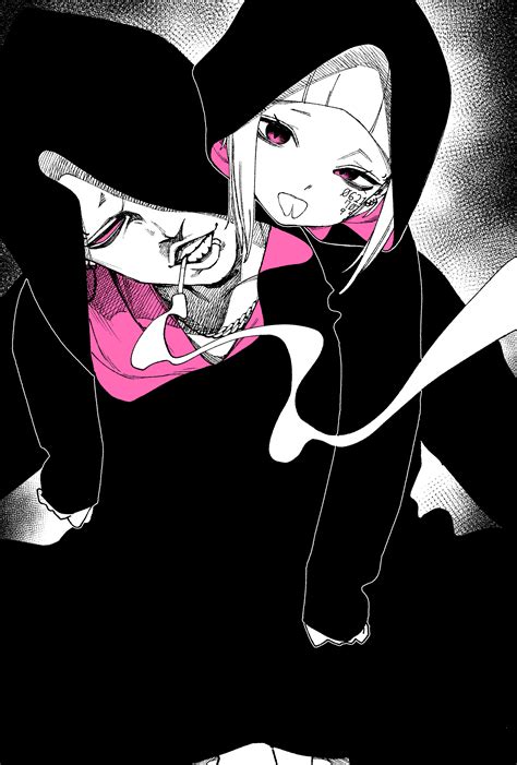 Untsuku Original Absurdres Commentary Request Highres Boy Girl P Cigarette Ear