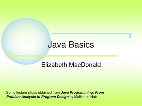 Ppt Java Basics Powerpoint Presentation Free Download Id9082107