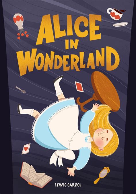 Иллюстрация Обложка книги Алиса в стране чудес в стиле