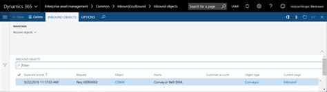 入庫和出庫資產 supply chain management dynamics 365 microsoft learn