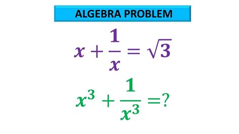 If X1x √3 Then X3 1x3 Algebra Problem On Basic Formula
