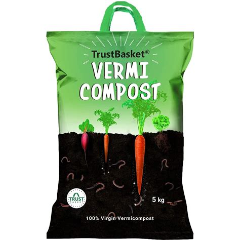 Trustbasket Vermicompost 5kg 100 Natural Organic Fertilizer For Plants Nutrient Rich Compost