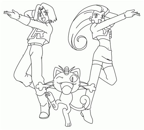Pokemon Coloring Pages Team Rocket Coloring Home