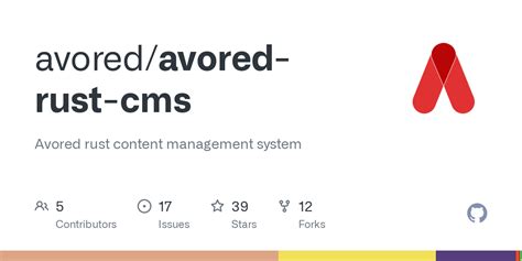 Github Avoredavored Rust Cms Avored Rust Content Management System