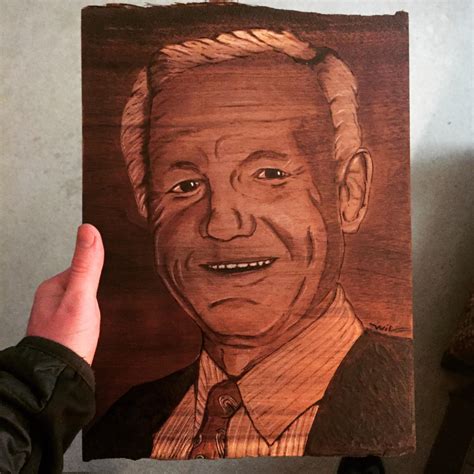 My Grandfather Passed Away Last Night So I Decided To Do A Woodburning