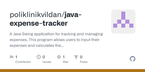 Github Poliklinikvildanjava Expense Tracker A Java Swing