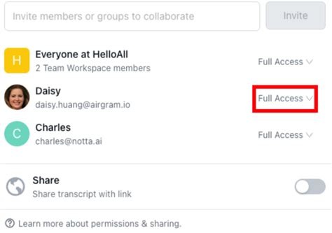 How To Edit Permission Notta Help Center