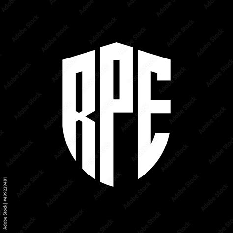 Rpe Letter Logo Design Rpe Modern Letter Logo With Black Background