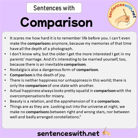 Sentences With Comparison Sentences About Comparison In English Sentenceswithnet Sentences With Comparison Sentences About Comparison In English Sentenceswithnet