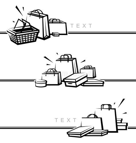 Shopping Bag Elements Set Isolated Shopping Bag Stock Illustration Illustration Of Shopping