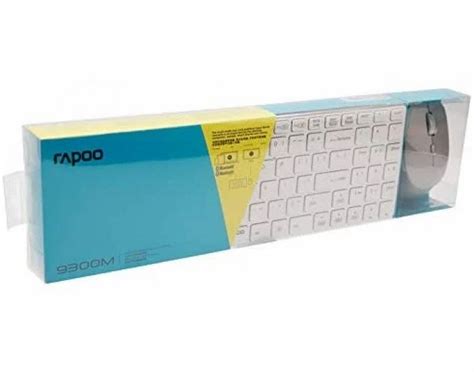 Rapoo Wireless Keyboard And Mouse Combo 9300m Ultra Slim White At Rs
