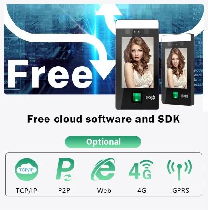 Cloud Network Biometric Time Attendance Face Recognition Access Control Facial Device Face