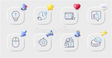 Swipe Up Diesel Station And Pie Chart Line Icons For Web App Printing Vector Stock Vector