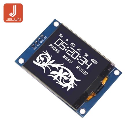 ใหม่ โมดูลหน้าจอ Oled 15 นิ้ว 15 128x128 Sh1107 Iic 4 Pins สีขาว สําหรับ Raspberry Pi Stm32