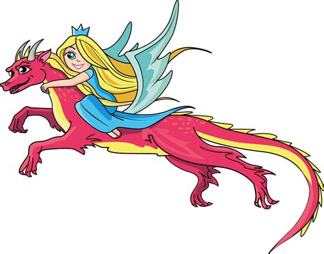 Princess With Dragon Free Vector Clipart Images On