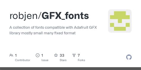 Github Robjengfxfonts A Collection Of Fonts Compatible With Adafruit Gfx Library Mostly