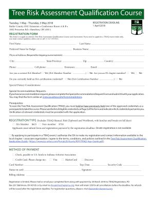 Fillable Online Tree Risk Assessment Qualification Course Fax Email Print PdfFiller