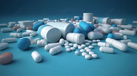 파란색 배경 3d 렌더링에 다양한 제약 알약 정제 및 캡슐 의사 약물 캡슐 배경 일러스트 및 사진 무료 다운로드 Pngtree
