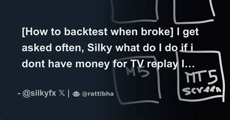 How To Backtest When Broke I Get Asked Often Silky What Do I Do If I
