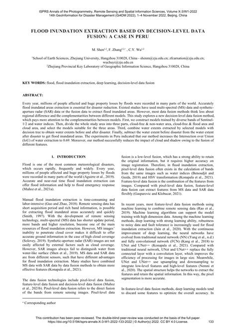 Pdf Flood Inundation Extraction Based On Decision Level Data Fusion A Case In Peru