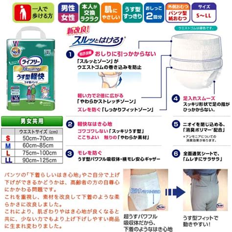 【楽天市場】うす型軽快パンツ【s M L Ll】ライフリー 紙パンツ 大人用おむつ ユニ・チャーム：笑和生活 楽天市場店