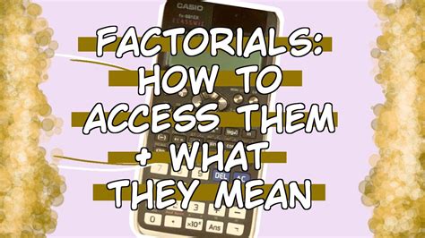 Casio Fx 911 Ex Classwiz Calculator How To Type The Factorial Symbol