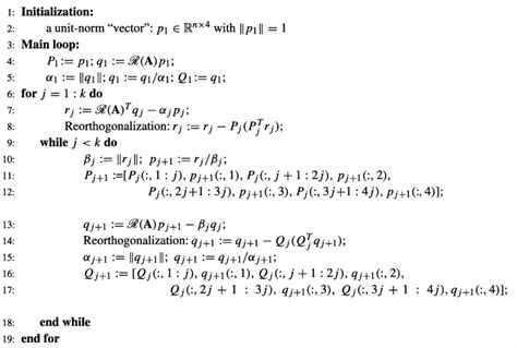 The Multi Symplectic Lanczos Bidiagonalization Download Scientific Diagram