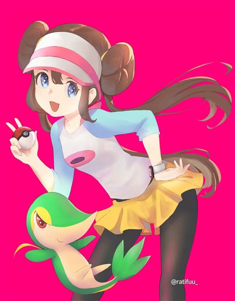 Rosa And Snivy Pokemon And 1 More Drawn By Ratifuu Danbooru