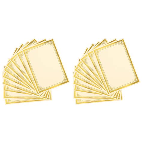 Mlins 70 Pcs Blank Award Certificate Paper Certificate Inner Paper