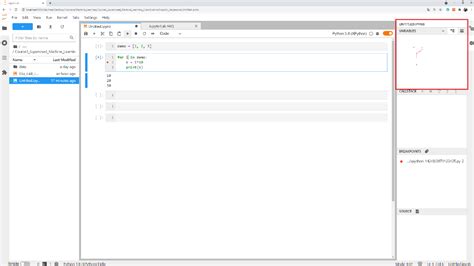 In Jupyterlab For Debugging When I Run The Cell For