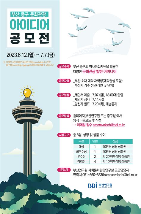 부산 중구 문화관광 아이디어 공모전 요즘것들