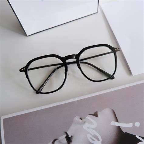 비그 여자 남자 빅사이즈 안경테 얇은 투명 뿔테 사각 대두 안경