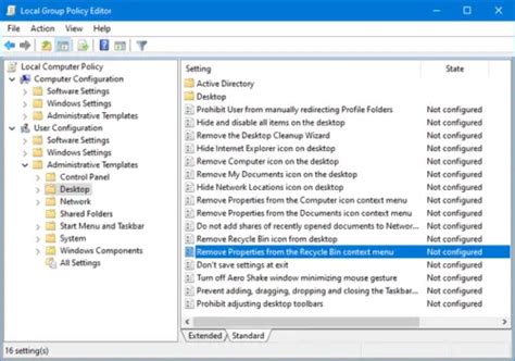 Remove Properties From Recycle Bin Context Menu In Windows 11