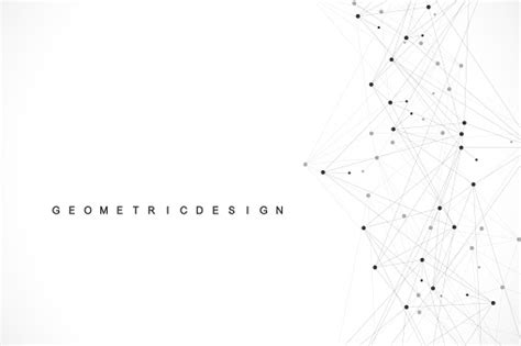 네트워킹은 기술 추상적 개념을 연결합니다 포인트 및 선으로 글로벌 네트워크 연결 선과 점이 있는 기술 패턴 벡터 일러스트레이션 배너 점 연결하기에 대한 스톡 벡터 아트 및