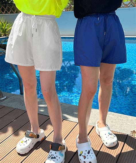 🔥3부 비치팬츠🔥썸머 비치 밴딩 숏 팬츠 8컬러 ️바스락 ️핏보장 시원한 비치팬츠 여름 수영복 반바지 숏팬츠 바캉스 물놀이 형광