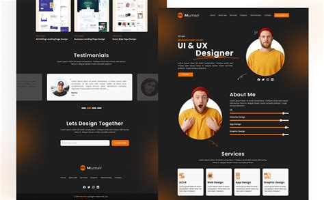 Personal Portfolio Ui Ux Free Figma 1 Images Behance